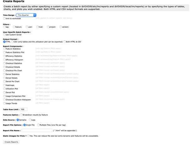 Configure a Batch Report