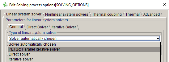 New parallel iterative solver PETSc