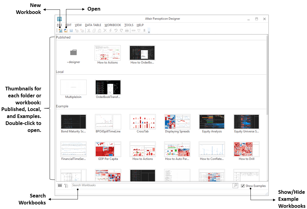 Altair Panopticon Designer Help - Workbook Summary