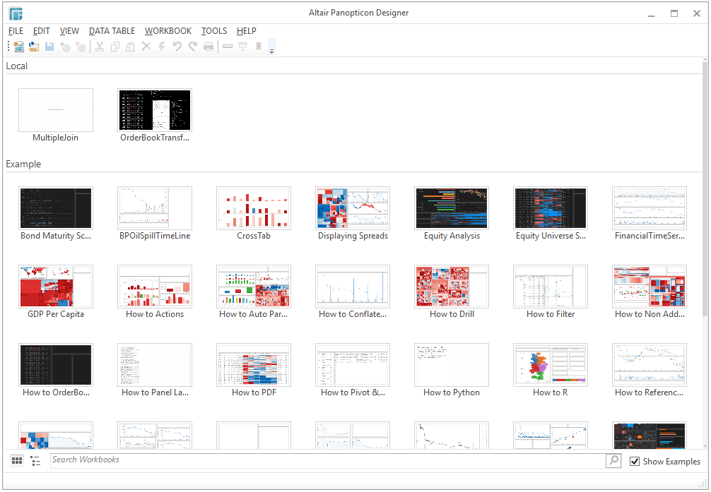 Altair Panopticon Designer Help - Workbook Summary