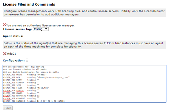 Configure a License Server Manager