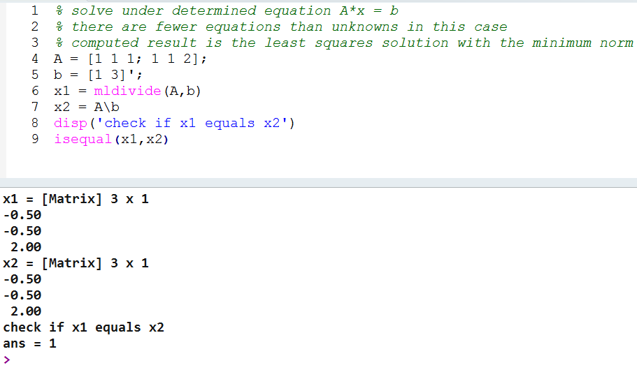 Compose-3500:Linear Algebra Operations in OML