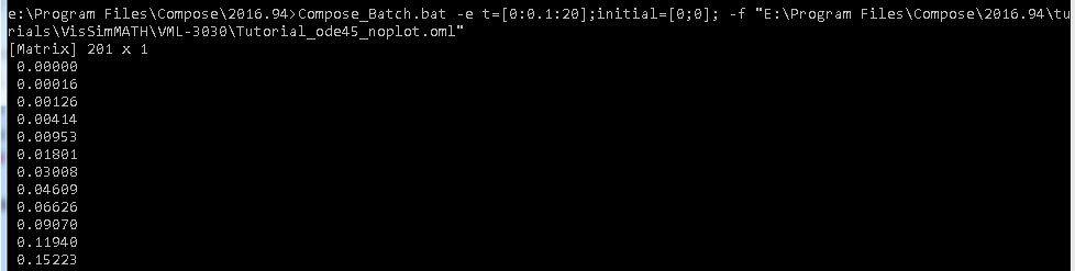 Compose-3030: Using Compose and OML in Batch Mode