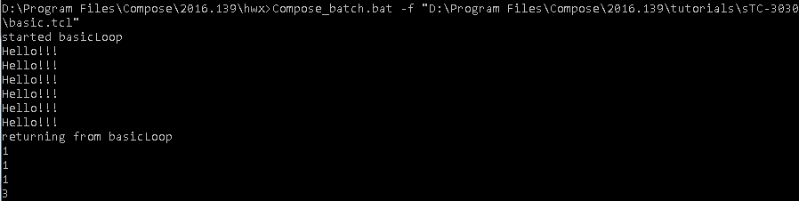 Compose-3030: Using Compose and OML in Batch Mode
