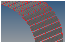 Creation of the mechanical mesh in HyperMesh