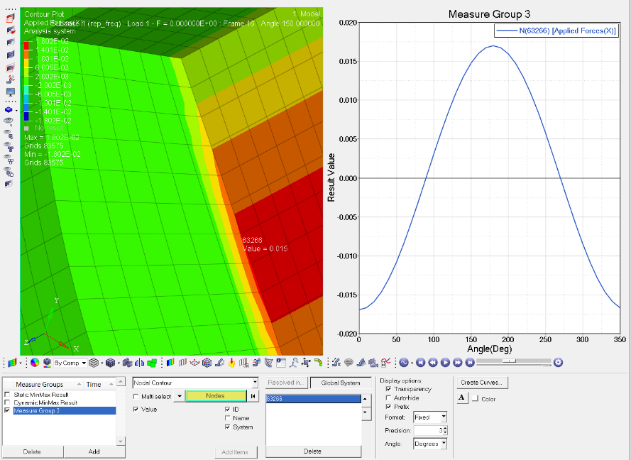 NVH analysis in OptiStruct with data setting in HyperMesh
