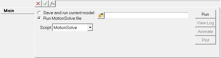 MotionViewからのMotionSolveの実行