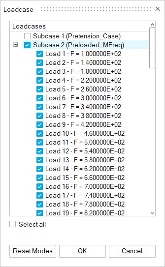 OS-SL-T: 1030 Preloaded Modal Frequency Response Analysis