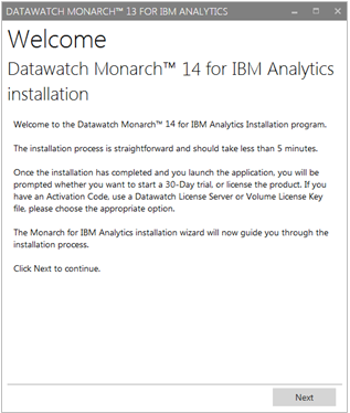 Monarch Install Guide - Installing Monarch for IBM Analytics
