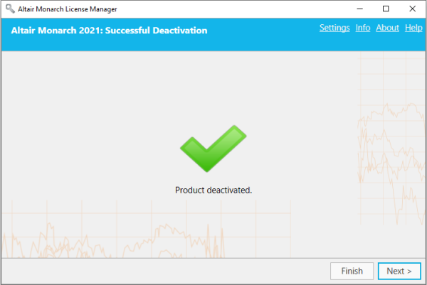 Altair Monarch Installation and Activation Guide - License Deactivation
