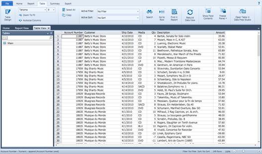 Data Prep Studio Help - Table View