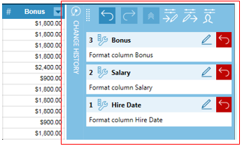 Data Prep Studio Help - Tracking Changes