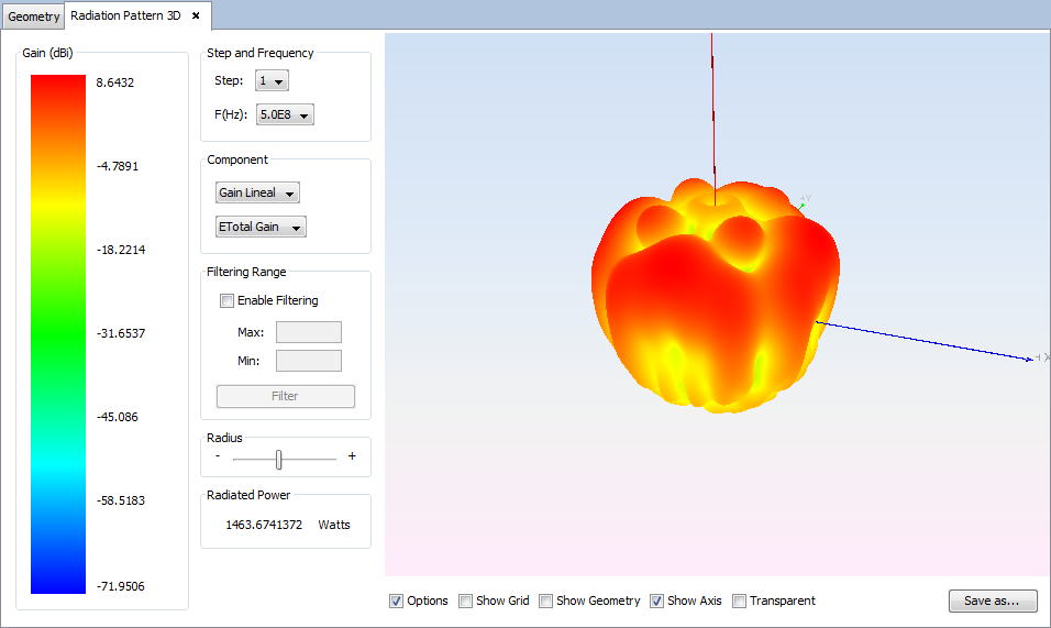 Example 3: Radiation Map Simulation with Frequency Sweep