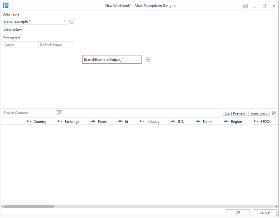 Altair Panopticon Designer Help - Previewing Streaming Data