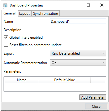 Altair Panopticon Designer Help - Set Dashboard Properties