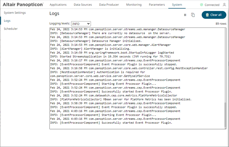 Altair Panopticon Streams Server Installation and Reference Help ...